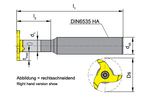 Paul Horn - M332.0012.2.01A - T-slot milling cutters (1 on 1) - ToolsUnited