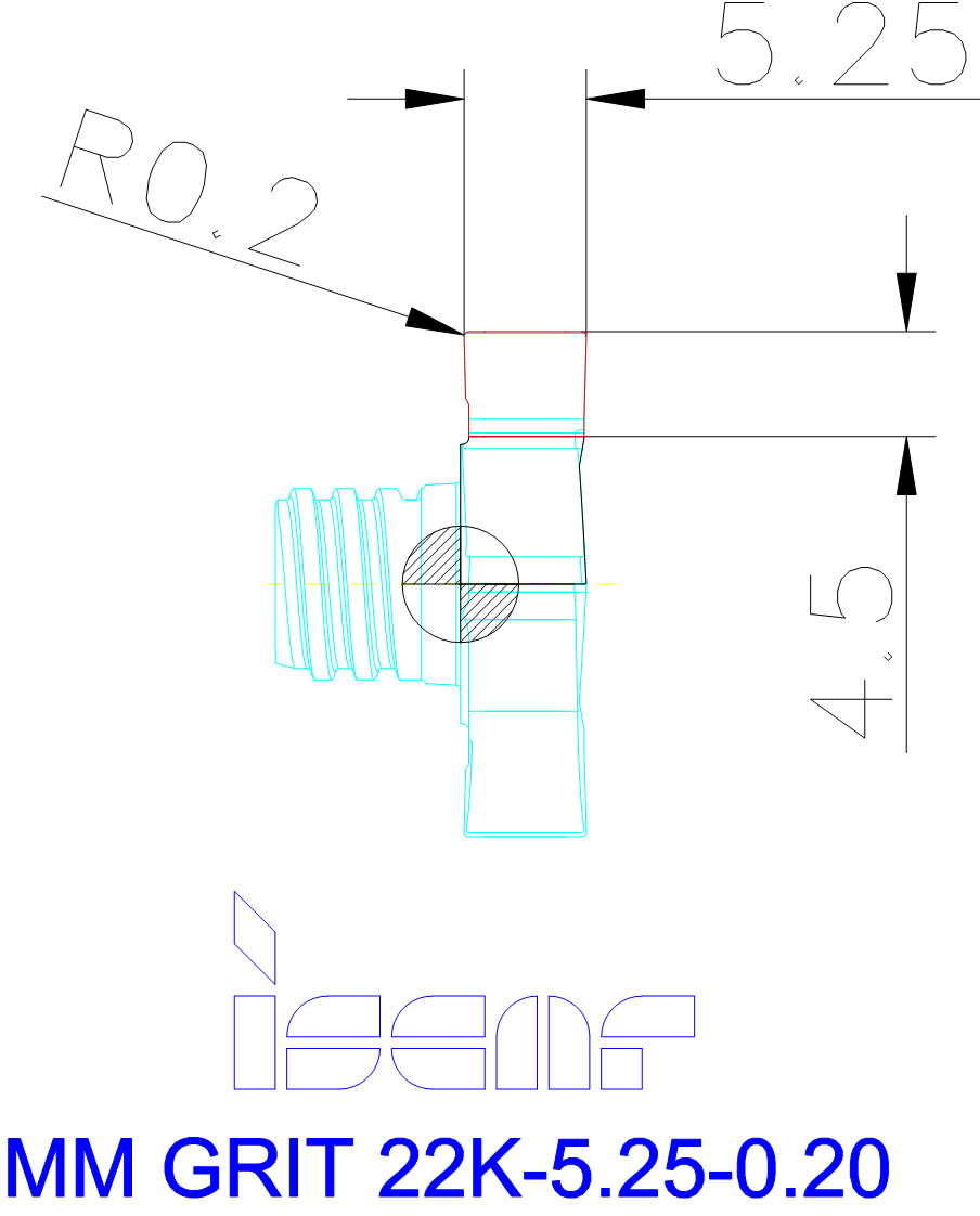 Iscar - MM GRIT 22K-5.25-0.20 IC528 - T-slot milling cutters - ToolsUnited